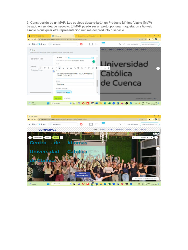 Sitio Web Centro de Idiomas | PDF