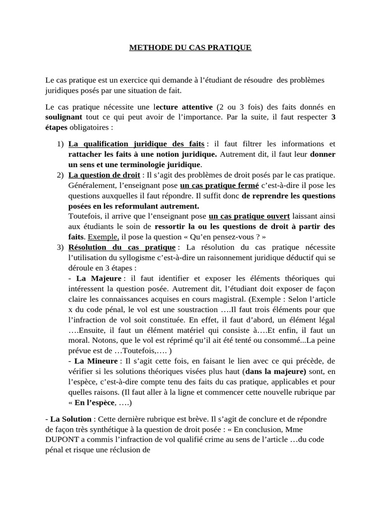 15- DROIT PENAL SPECIAL CAS PRATIQUE 2021corr | PDF