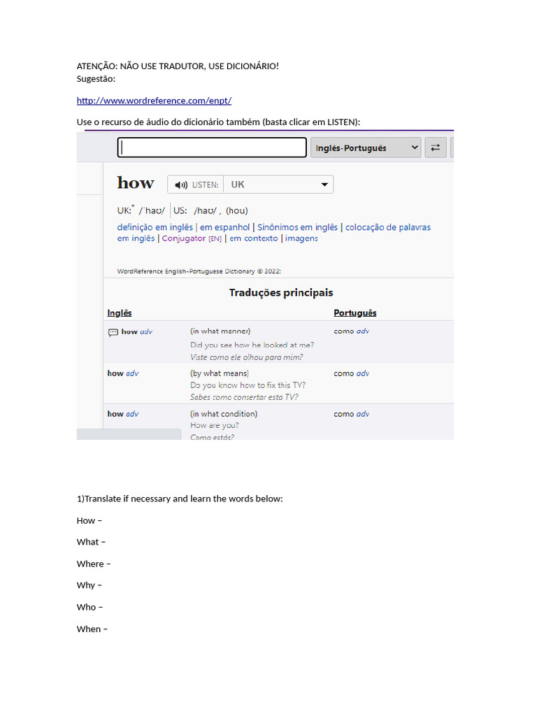 basic vocabulary | PDF