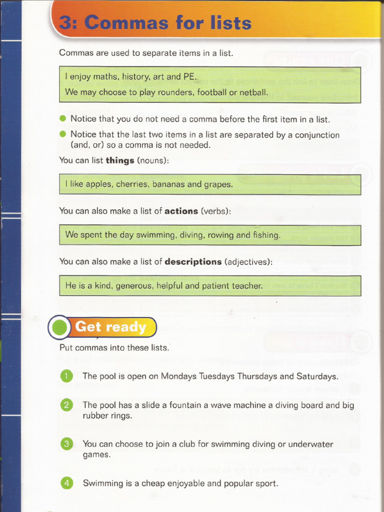 Comma and Capital Letters | PDF