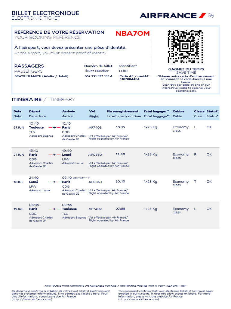 Billet Électronique | PDF