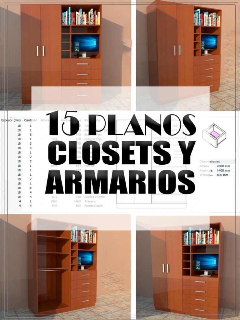 15 Planos de Closets y Armarios de Madera | PDF