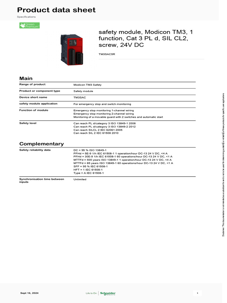 Schneider Electric - Modicon-TM3 - TM3SAC5R | PDF