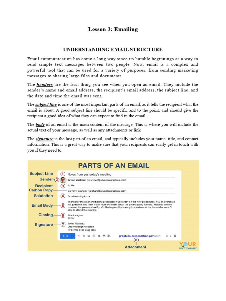 Lesson 3 Emailing | PDF