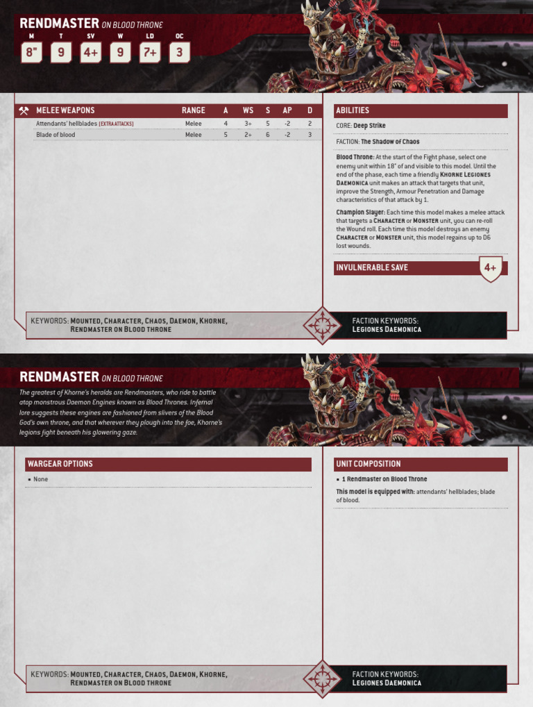 Rendmaster On Blood Throne | PDF