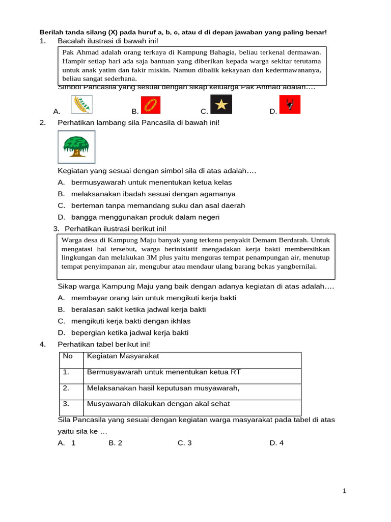 Latihan Soal US PKN Fix | PDF