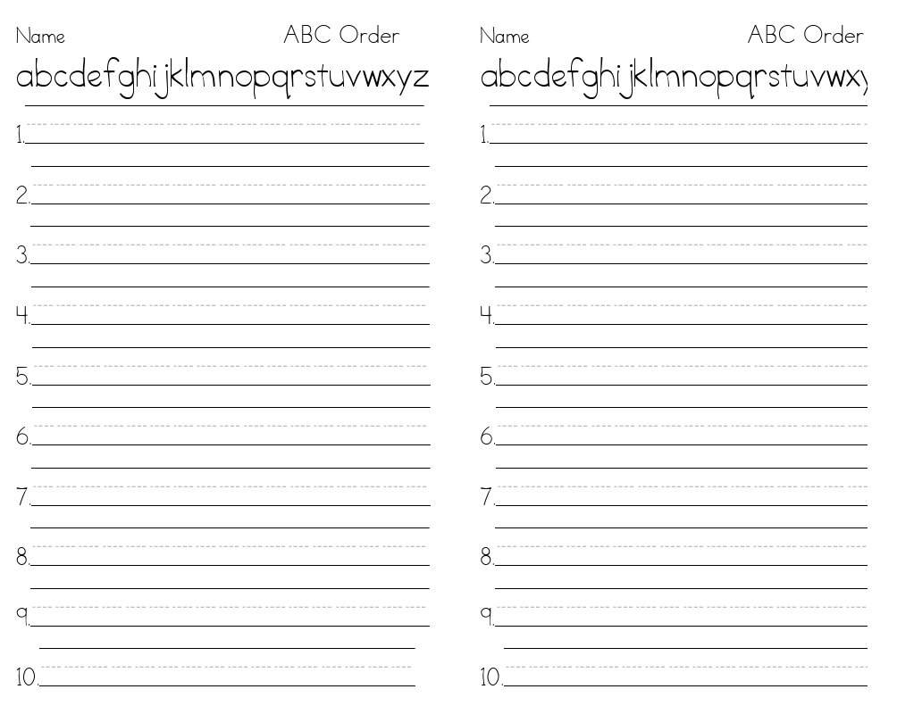 ABC Order Name List Template | PDF