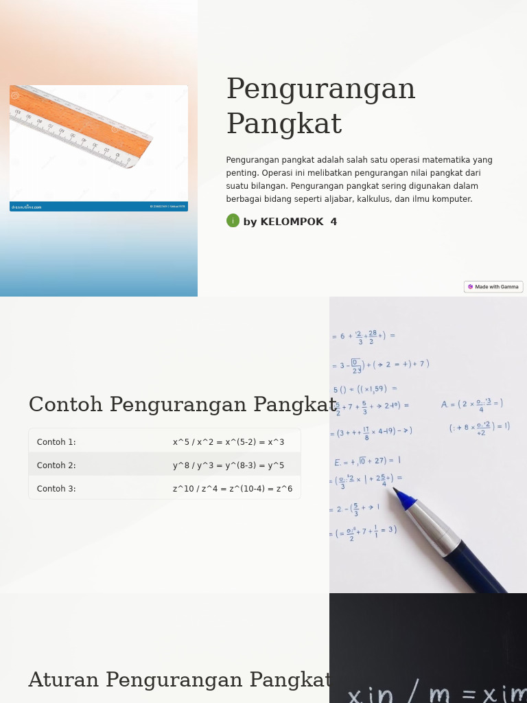 Pengurangan-Pangkat (1) | PDF