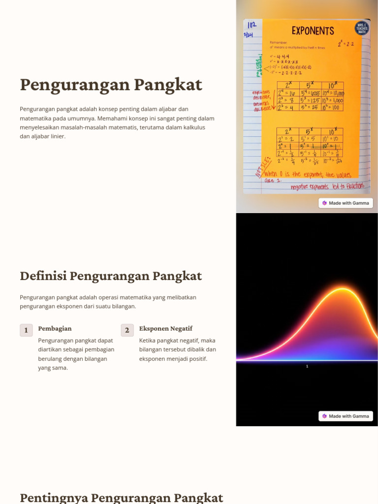 Pengurangan Pangkat | PDF