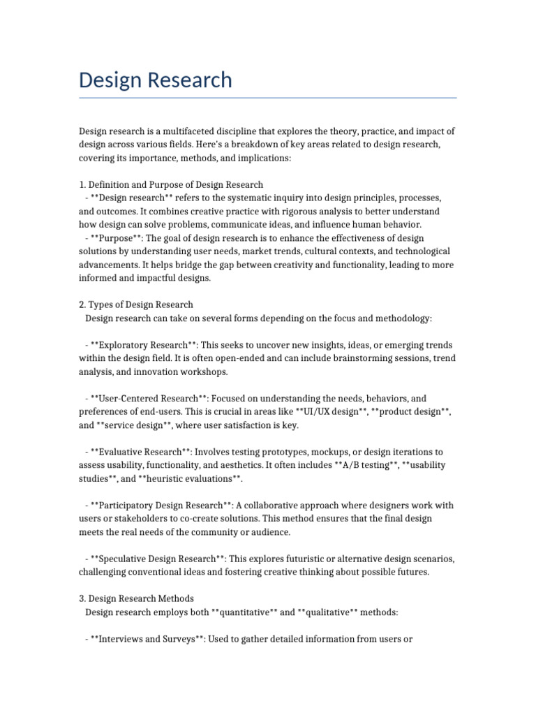 Design Research | PDF