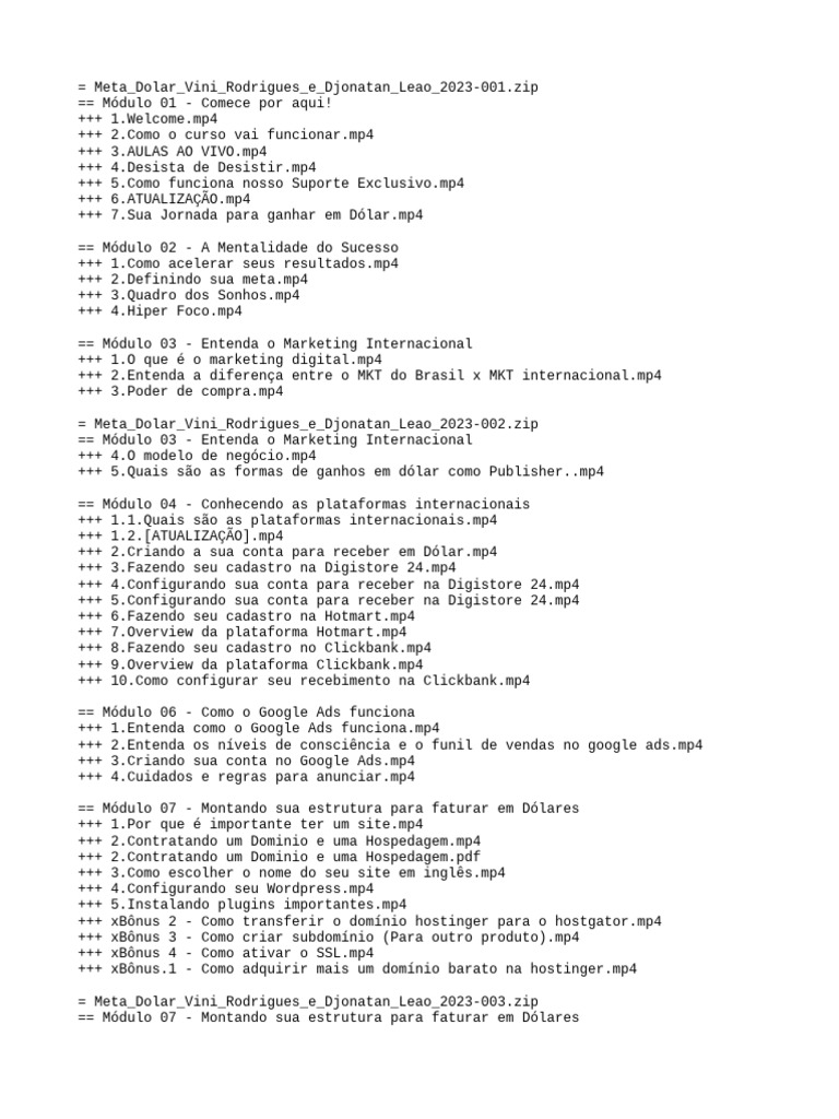 Meta Dolar Vini Rodrigues e Djonatan Leao 2023 | PDF
