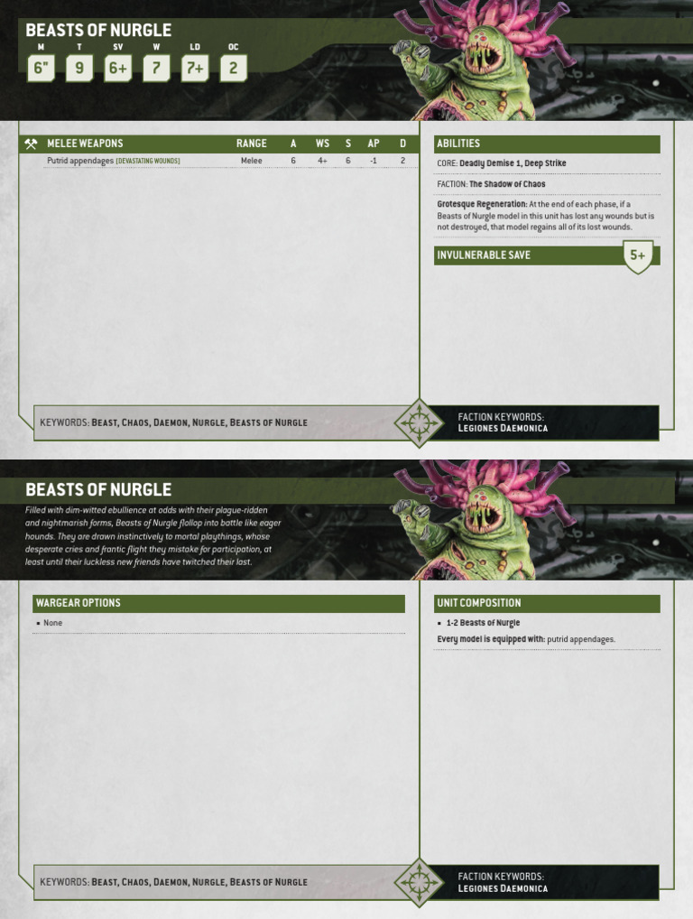 Beasts of Nurgle | PDF