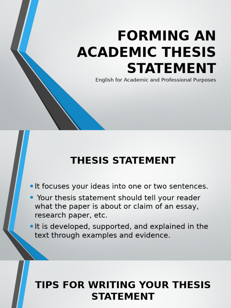 4 Forming An Academic Thesis Statement | PDF | Thesis