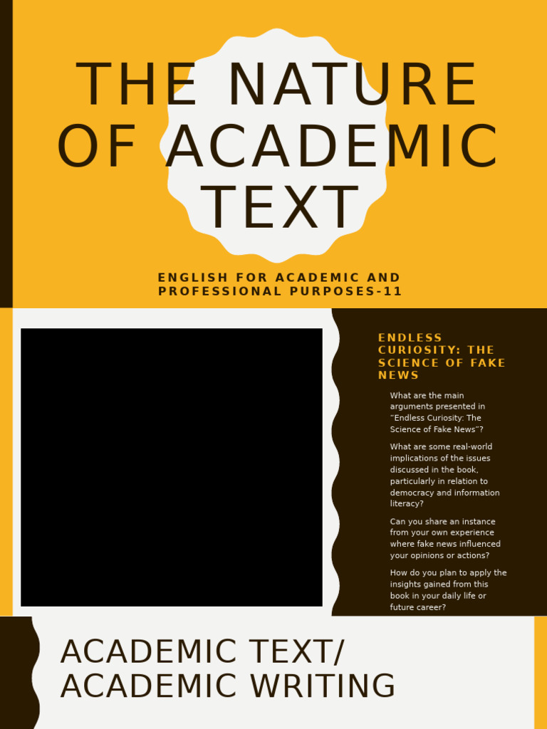 1the NATURE OF ACADEMIC TEXT | PDF