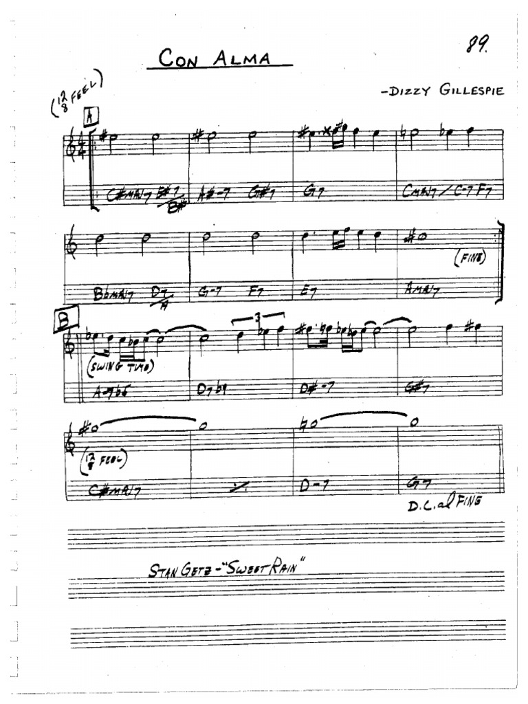 Con Alma Eb Lead Sheet | PDF