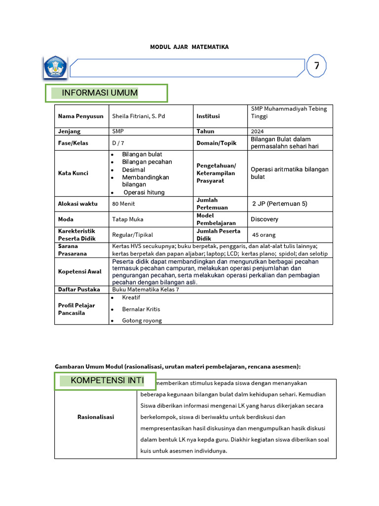 Bilangan Bulat 5 | PDF