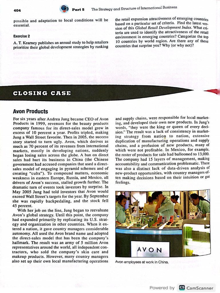 Avon Products Case | PDF