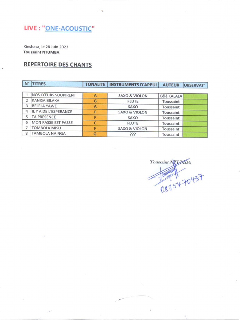 REP ONE ACOUSTIC | PDF