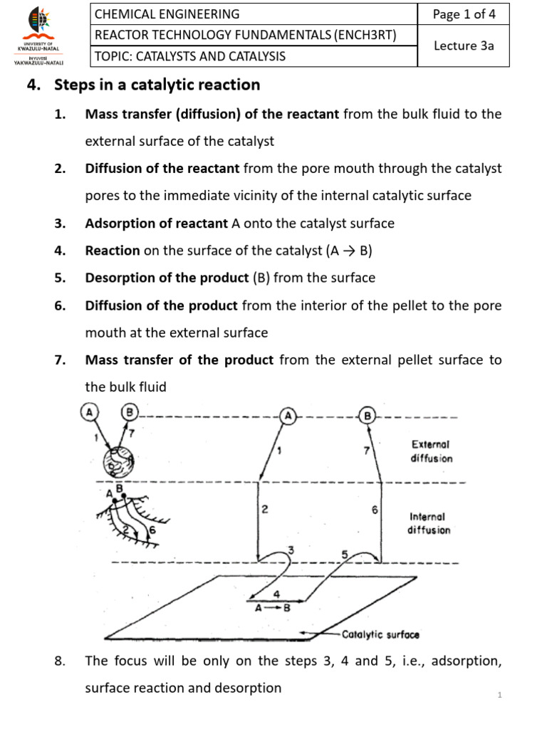 003_Lecture 3a_Catalysts and catalysis | PDF