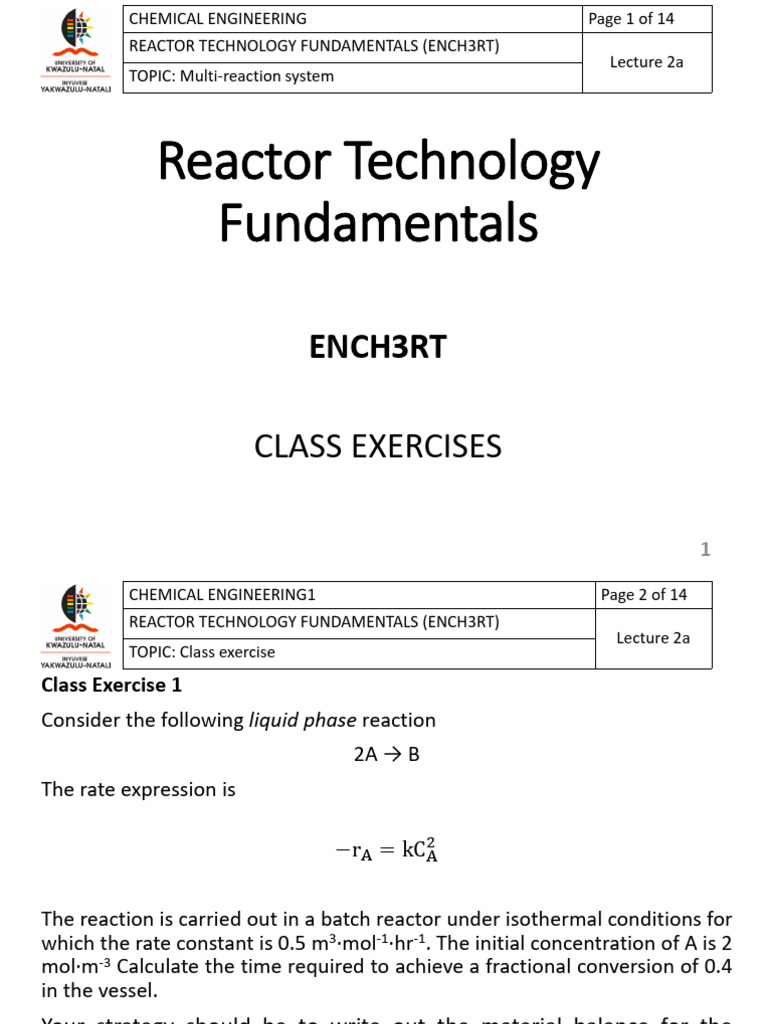 002 - Lecture 2a - Class Exercise1 | PDF