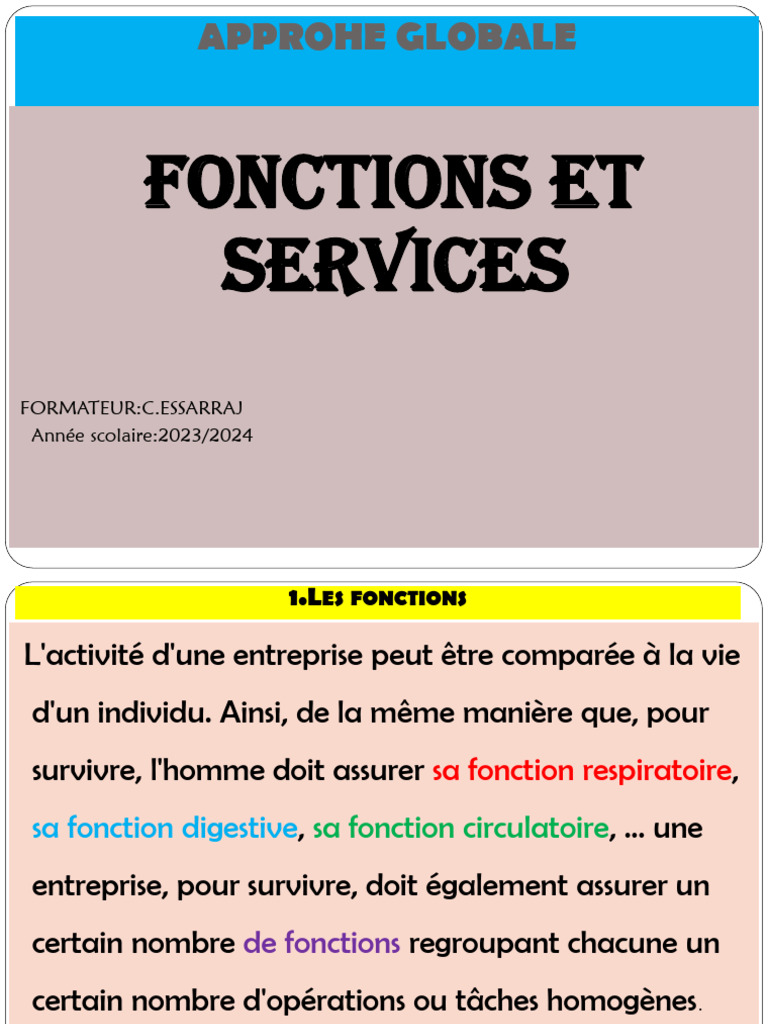 Fonctions Et Services | PDF