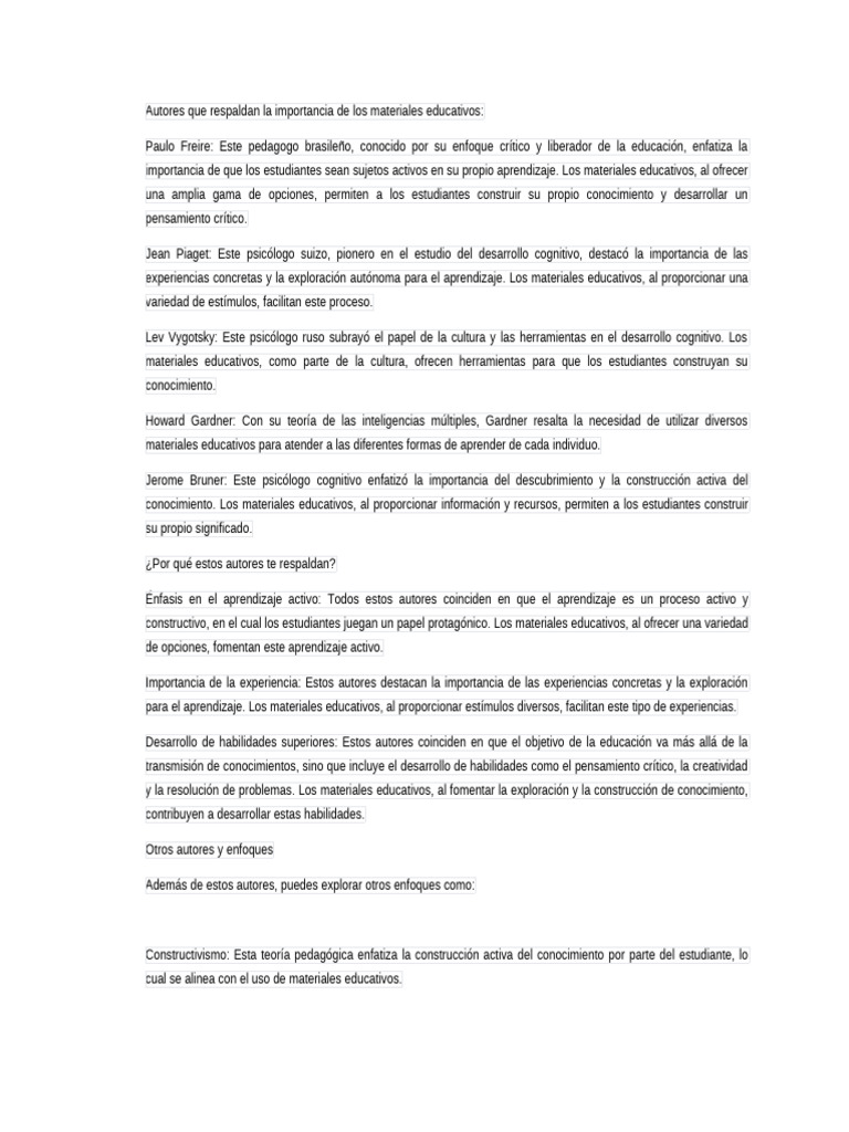 Definición de Material Educativo y Material Didáctico | PDF