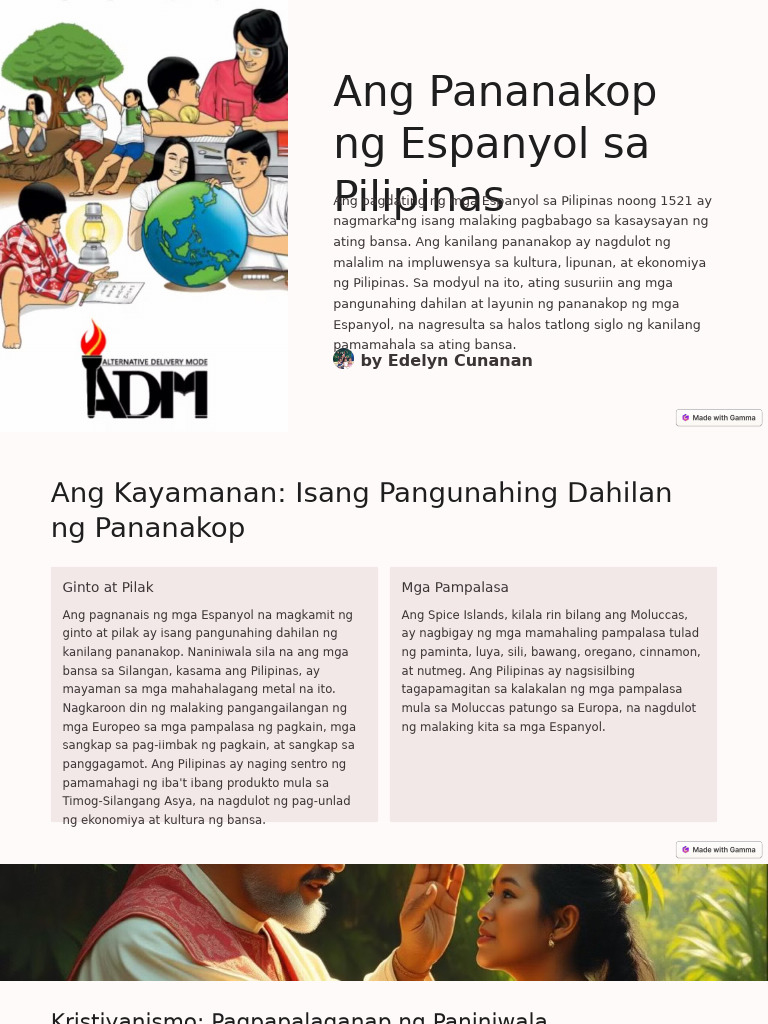 Ang Pananakop NG Espanyol Sa Pilipinas | PDF