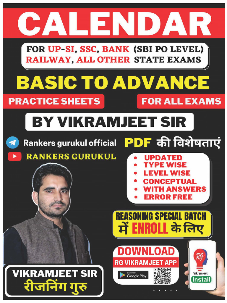 034) (Reasoning) (Calendar) Calendar (Practice Sheet) | PDF