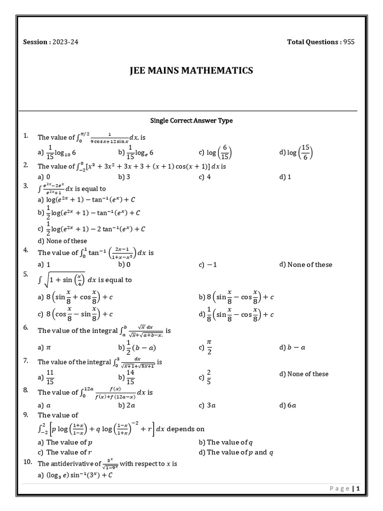 INTEGRALS-1 | PDF