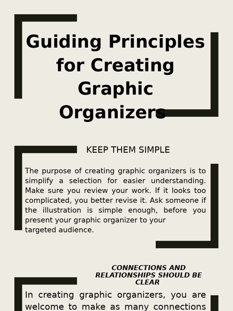 Guiding Principles For Creating Graphic Organizers | PDF