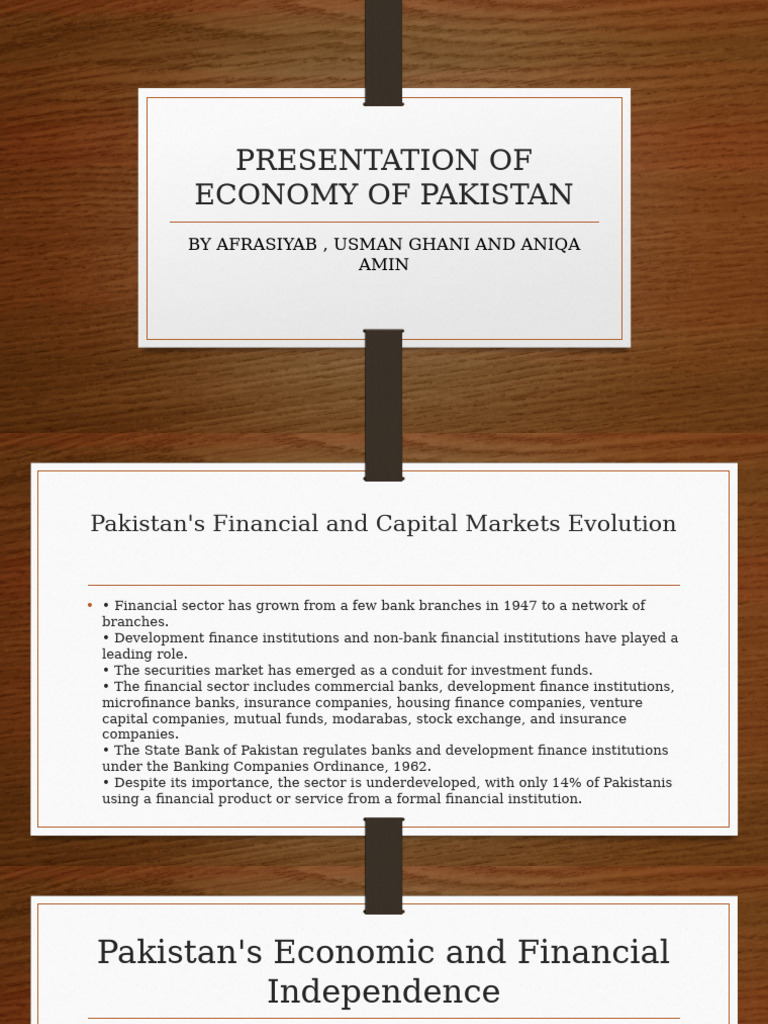 Presentation of Economy of Pakistan | PDF | Banks | Pakistan