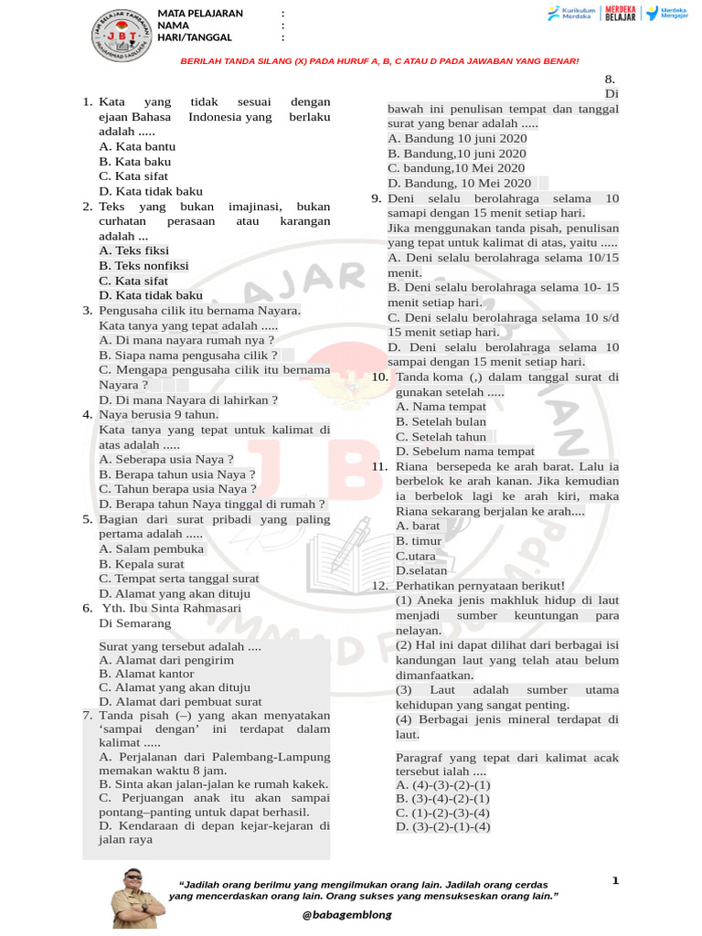 Les 5 - B.indonesia | PDF