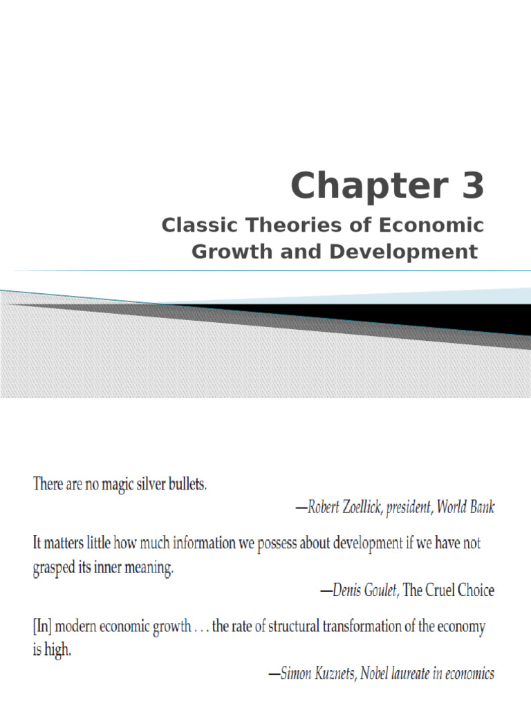 3 Chapter 3 - Classic Theories of Economic Growth and Development | PDF