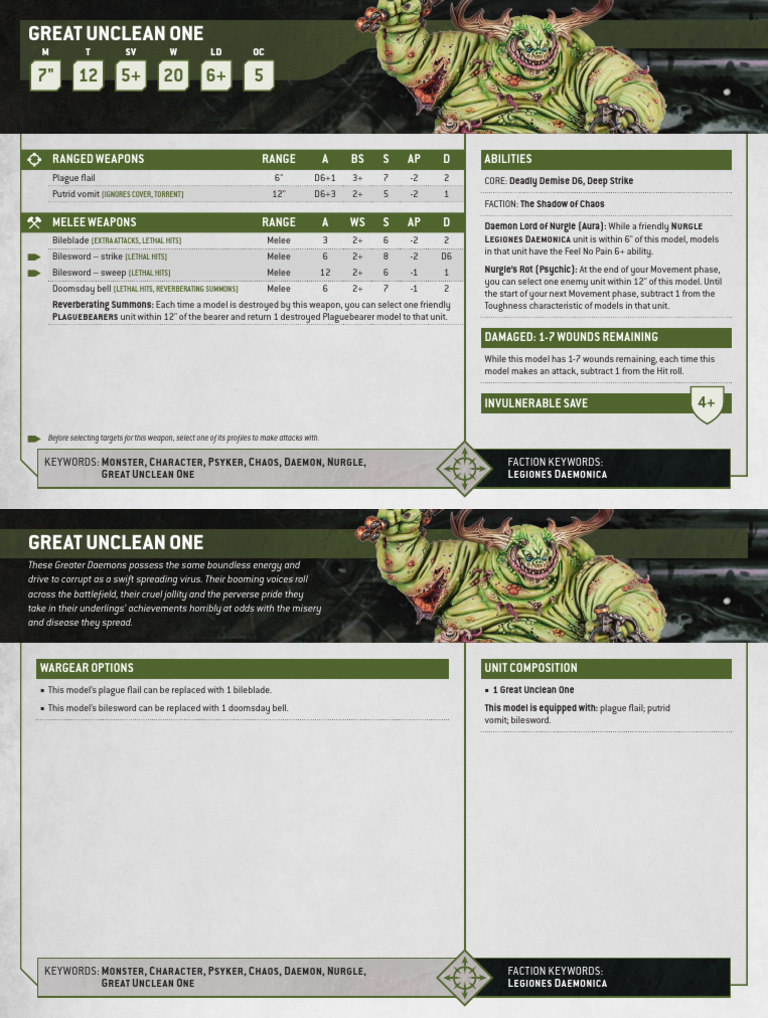 Great Unclean One | PDF