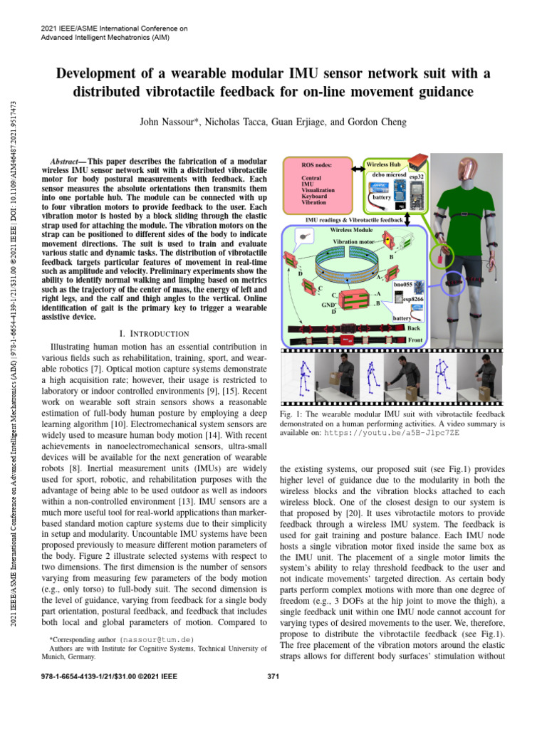 Development of A Wearable Modular IMU Sensor Network Suit With A ...