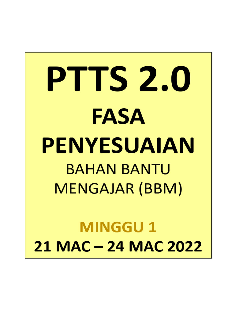 Rujukan Bahan Bantu Mengajar PTTS 2.0 | PDF
