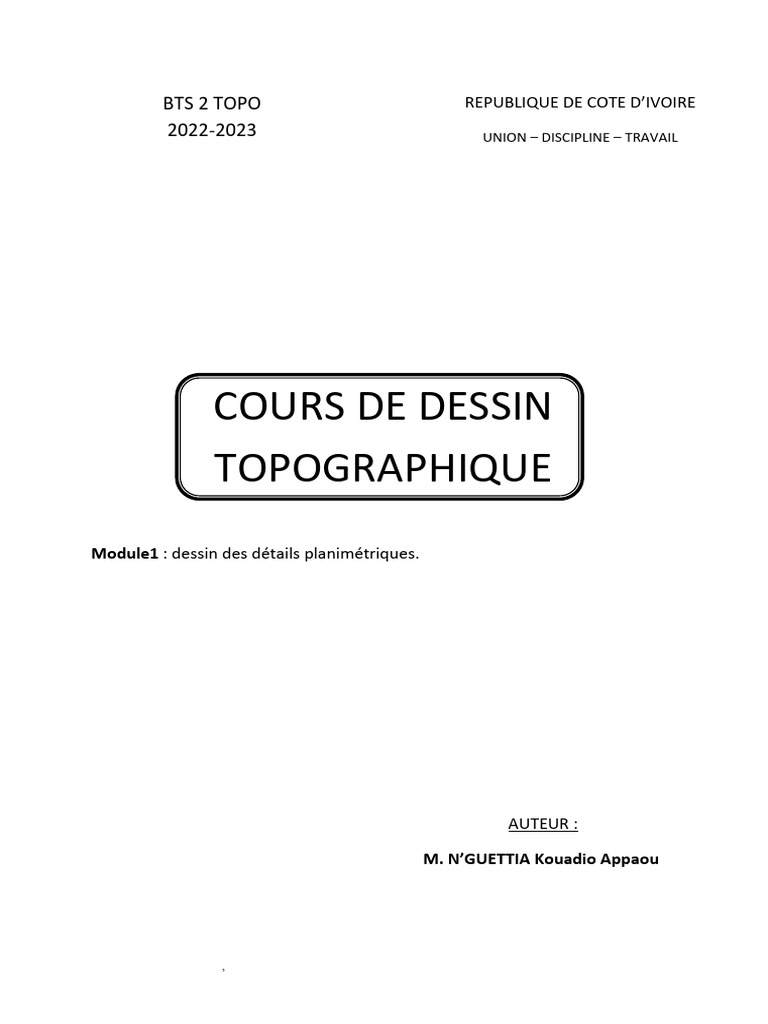 Cours de Dessin Topographique | PDF