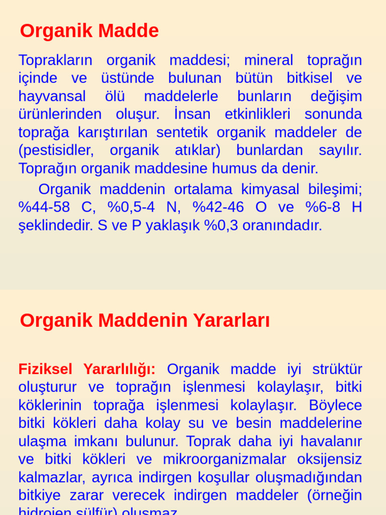 Toprak Bilgisi-5.Hafta - Organik Madde | PDF
