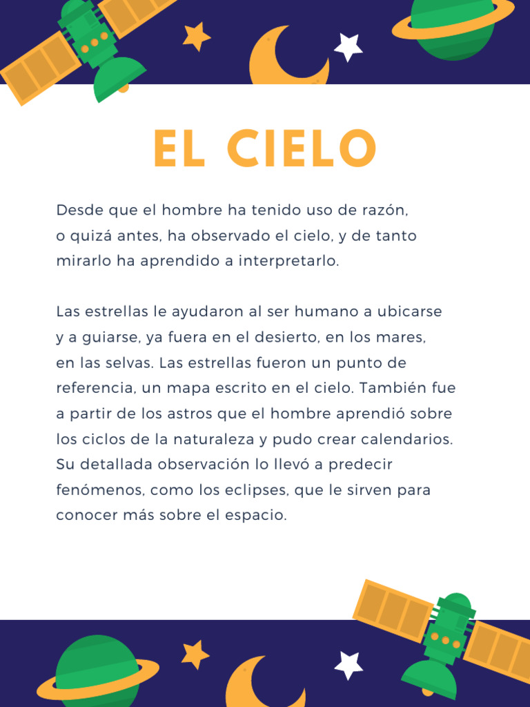 El Cielo 80 Ejercicios de Compresión de Lectura | PDF | Ciencia y ...