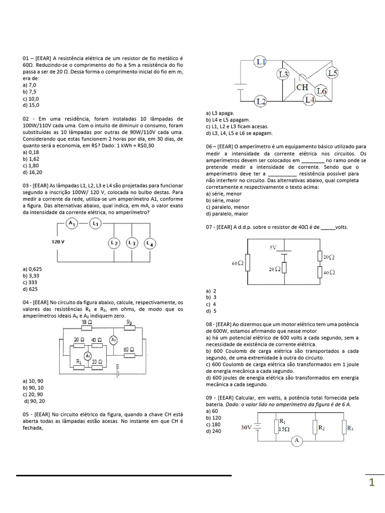 Eletro eear (folha 1) | PDF