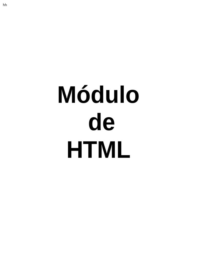 Modulo HTML | PDF