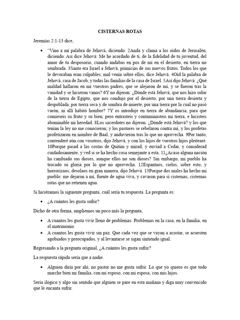 CISTERNAS ROTAS Parte I | PDF