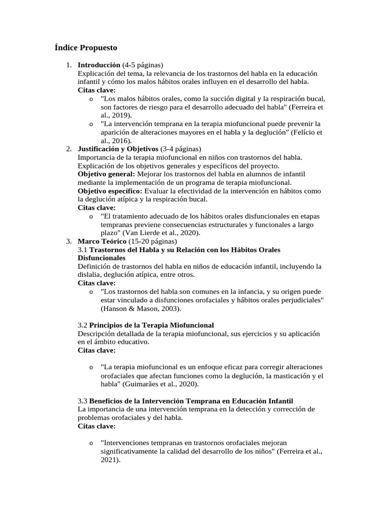 Índice Propuesto | PDF