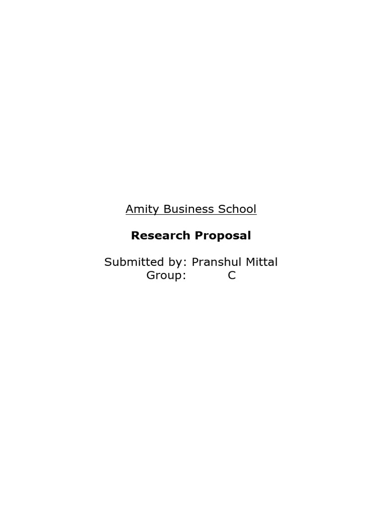 Research Proposal | PDF
