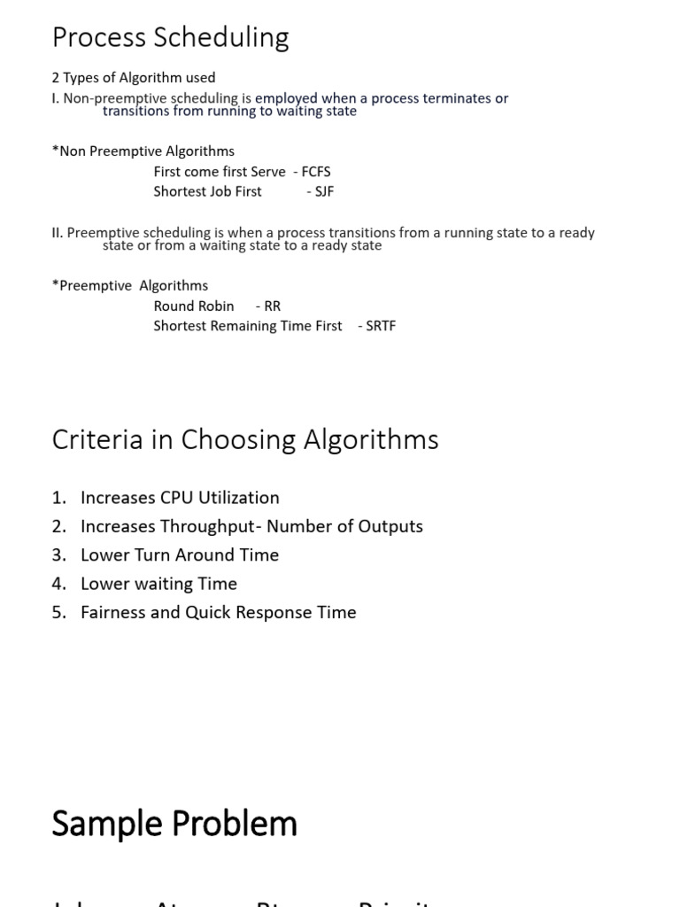 Process Scheduling | PDF
