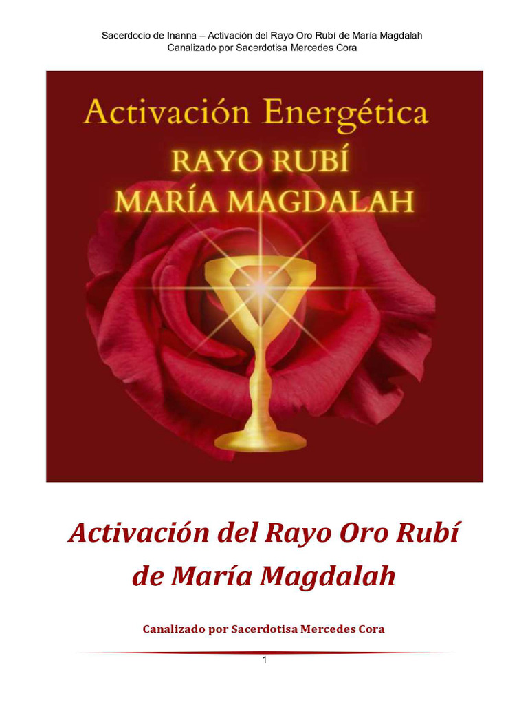 Manual Activación Energética Rayo Rubi Maria Magdala JPG | PDF