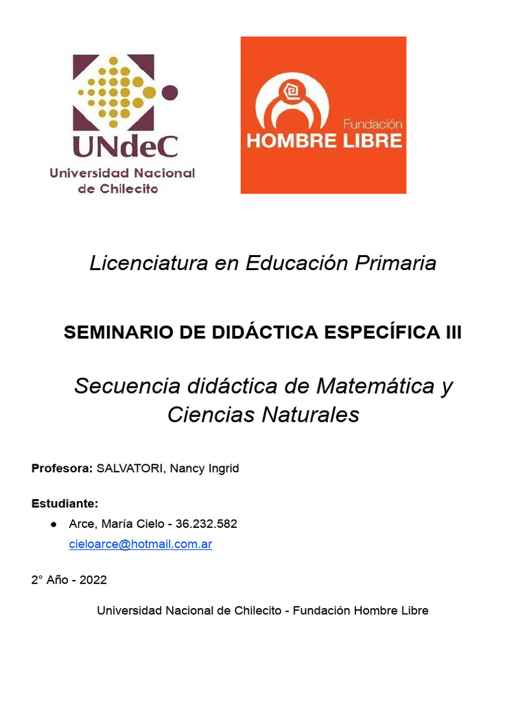 Seminario Didáctica Específica Iii Secuencias | PDF