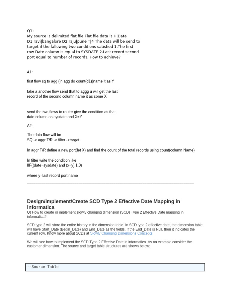 Scenario and SCD2 | PDF