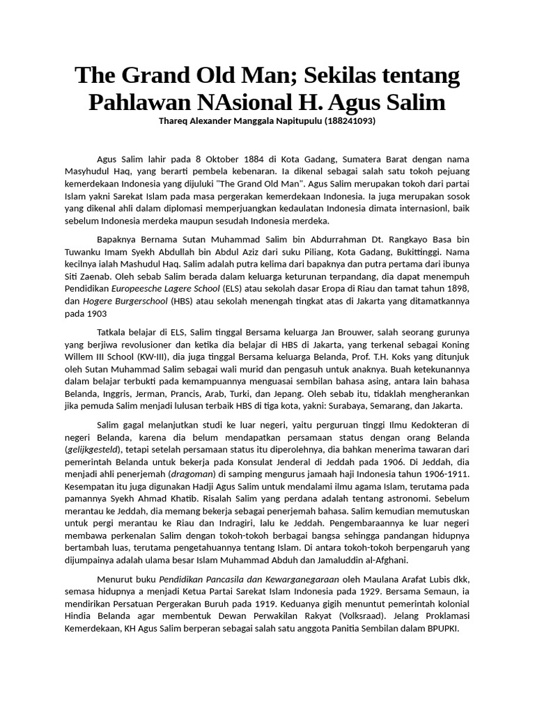 The Grand Old Man | PDF | Indonesia