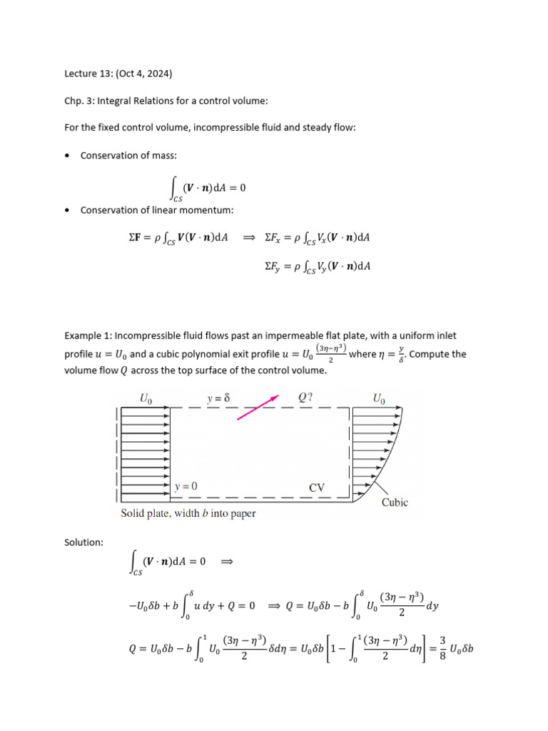 Fluid Dynamics Lecture 13 | PDF